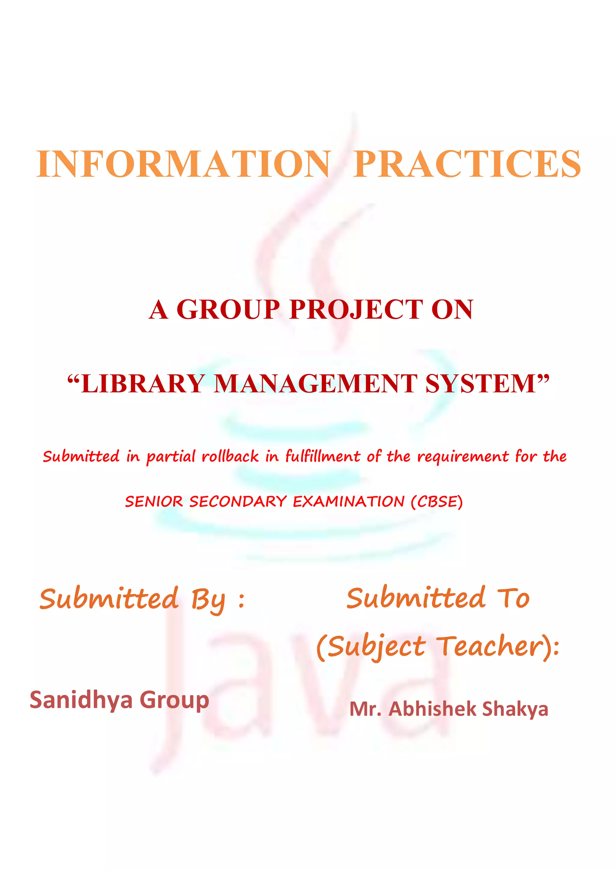 Library Managemnet System | PDF