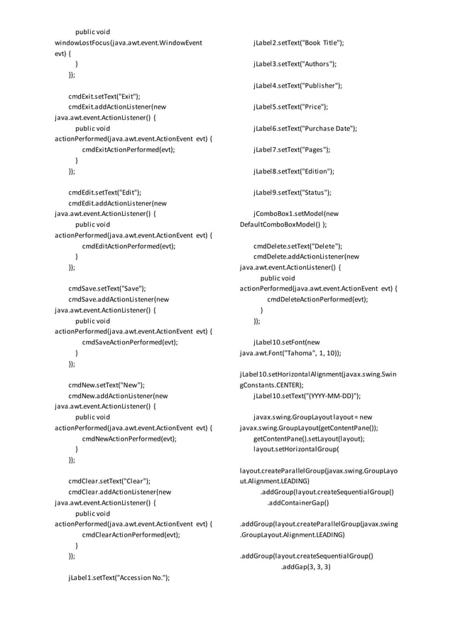 Library System Project File Pdf