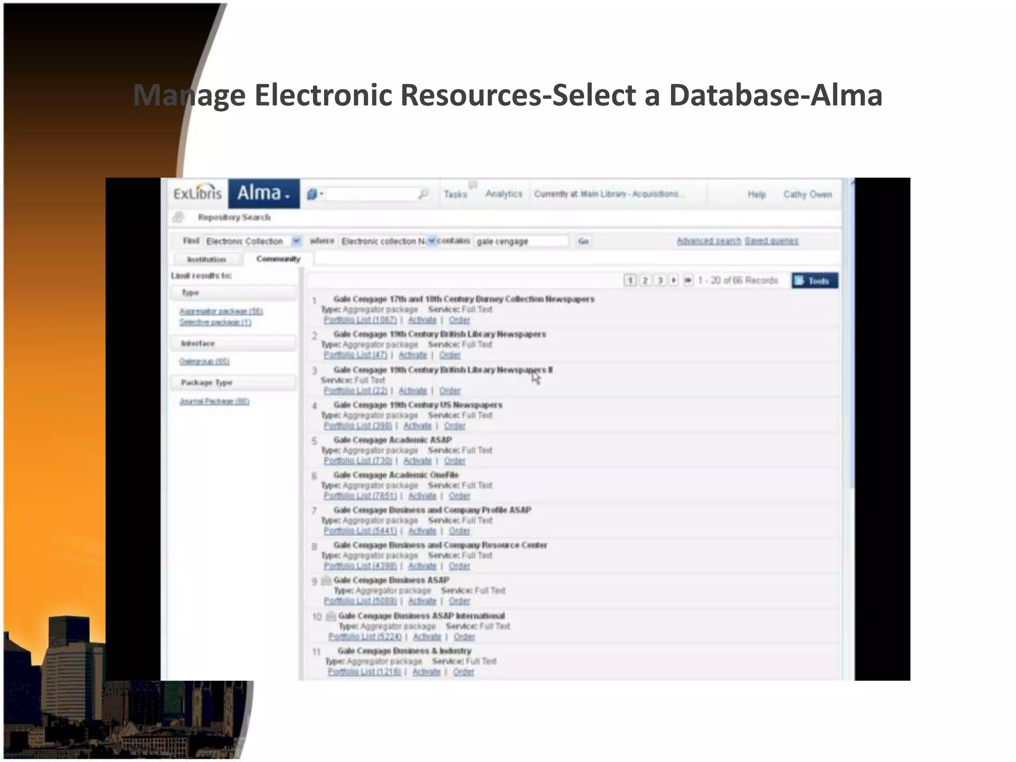 Librareis in Transition: From Integraged Library Systems to Library ...