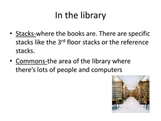 Library terminology | PPTX