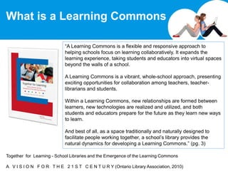 Library to learning commons ocsb | PDF
