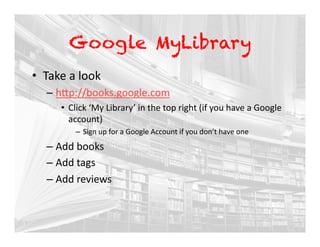 Personal Library Tools for Librarians | PDF | Social Networking | Internet