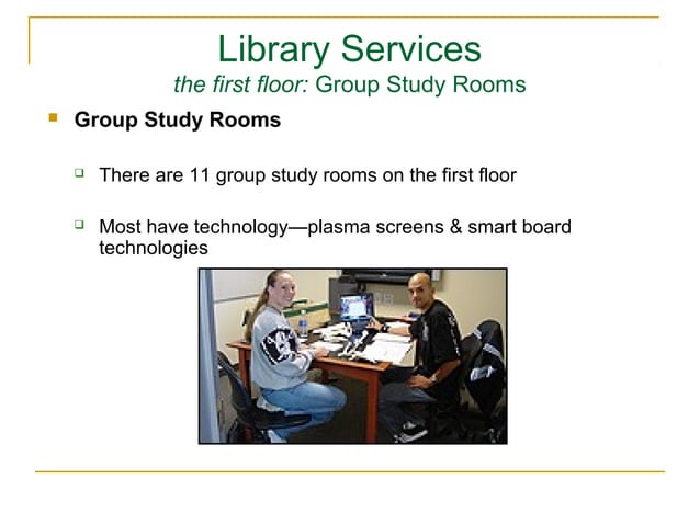 Library tour | PPT | Technology & Computing