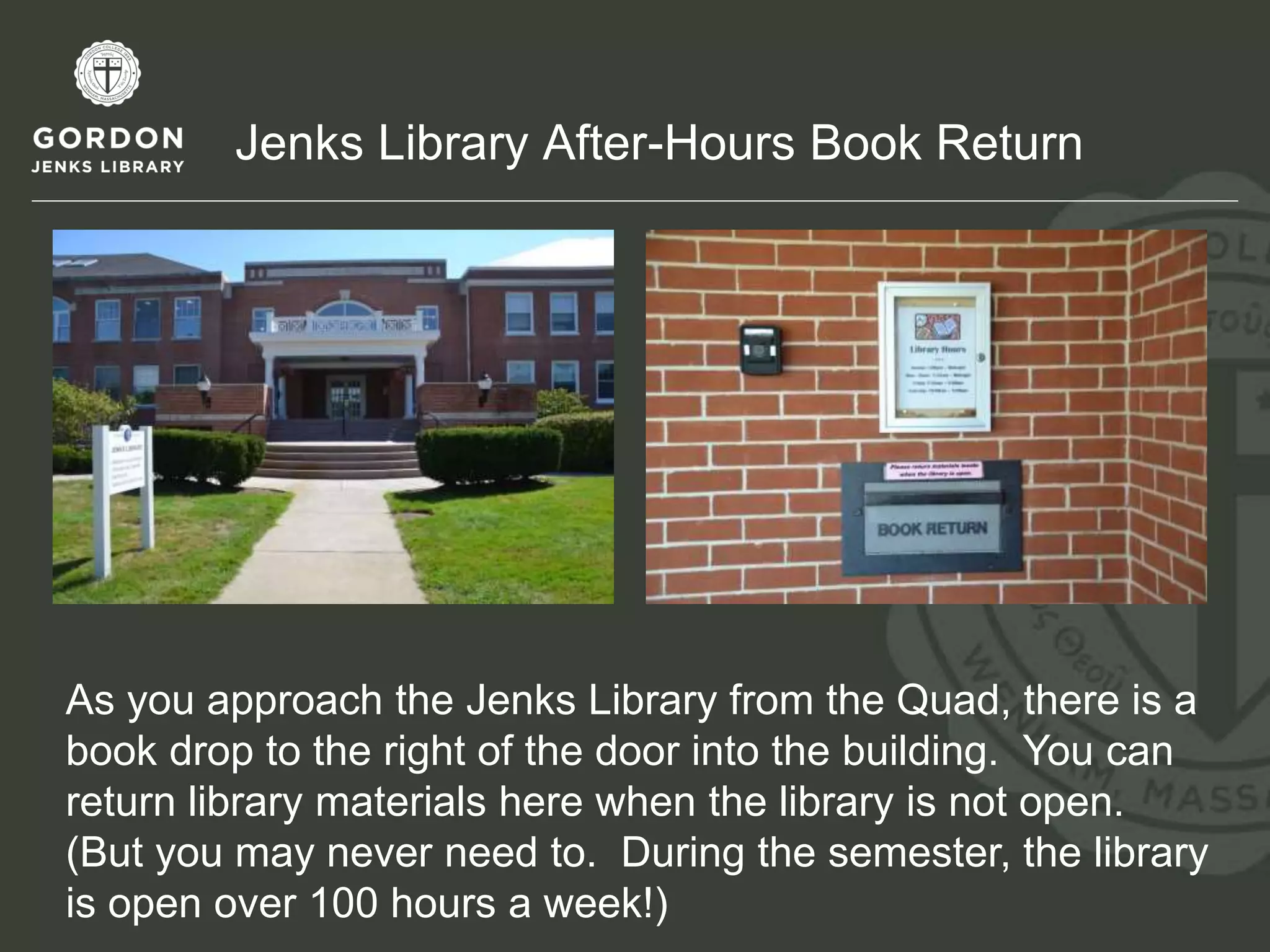 Jenks Library Virtual Tour | PPT