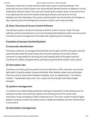 Library turnstiles security solutions mairsturnstile 2020 | PDF