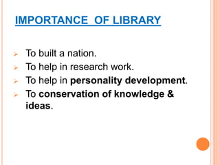 Library types (1) | PPTX | Education