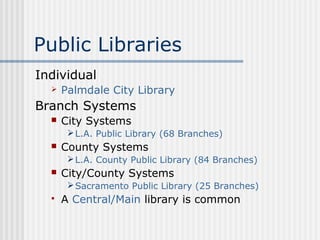 Library Types & Personnel Roles | PPT