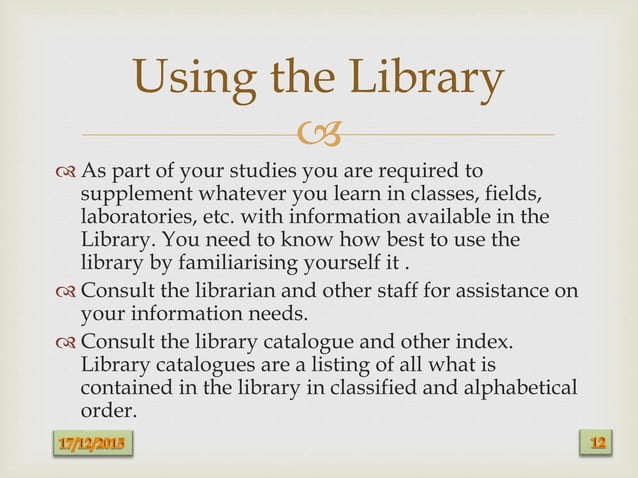 Library Usage and Essentials | PPT