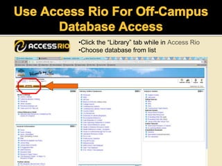 Rio Library Virtual Tour | PPTX