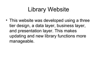 Library Website | PPT