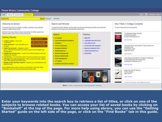 Using the TRCC Library Website | PPT