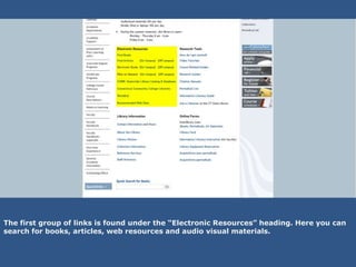 Using the TRCC Library Website | PPT
