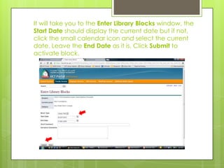 Library Workflow Procedure and Library Block Initiation | PPTX | Resume ...