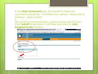 Library Workflow Procedure and Library Block Initiation | PPTX | Resume ...