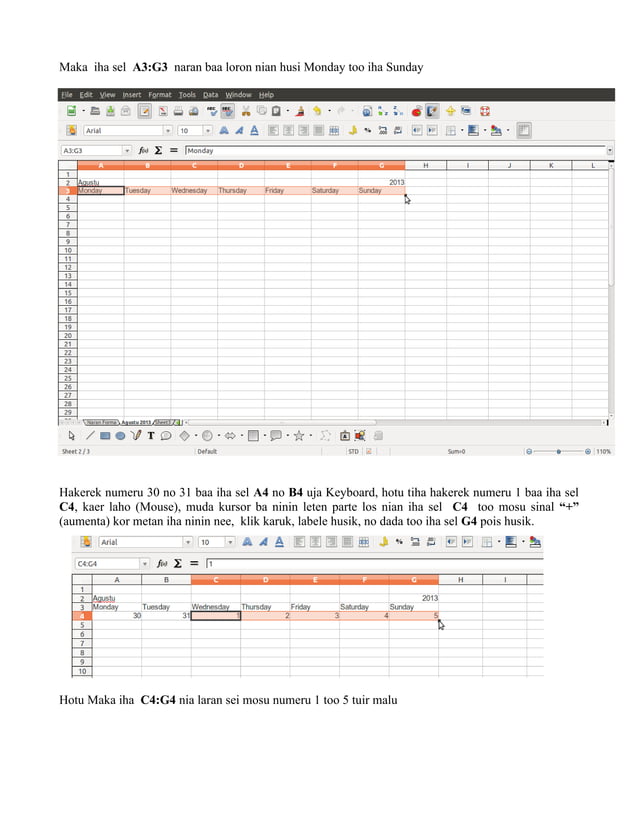 Modul Libre office calc | PDF