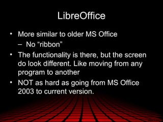 Libre office intro | ODP