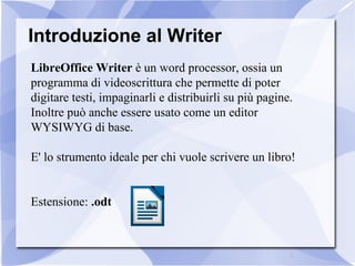 Presentazione LibreOffice Writer | PDF | Desktop Publishing | Computer Software and Applications