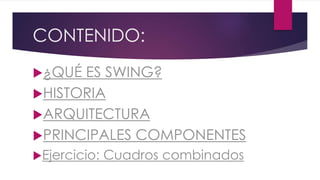 Librería swing java | PPSX