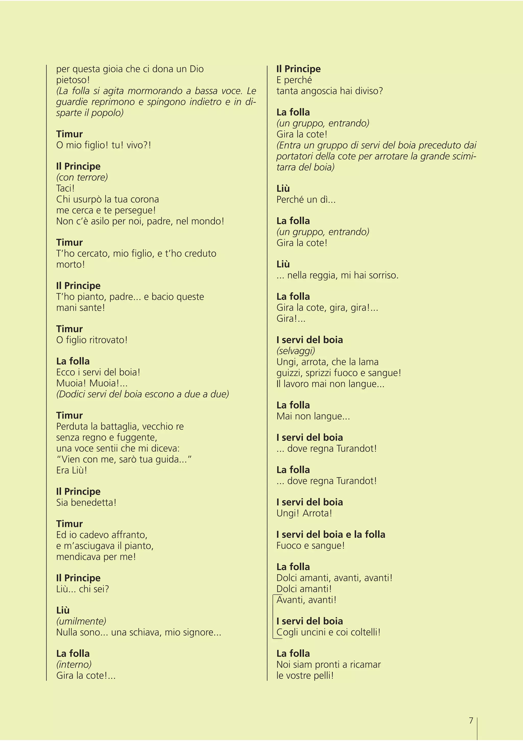 Turandot - Libretto integrale dell' opera | PDF