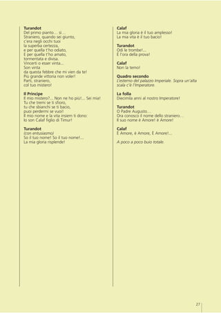 Turandot - Libretto integrale dell' opera | PDF
