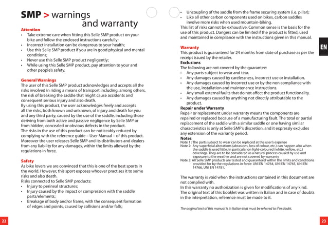 Manual Selle SMP | PDF