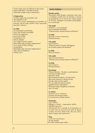 Turandot - Libretto partiscelte | PDF