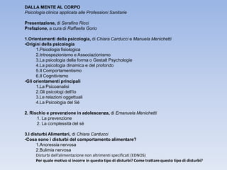Dalla mente al corpo. Psicologia clinica applicata alle professioni ...
