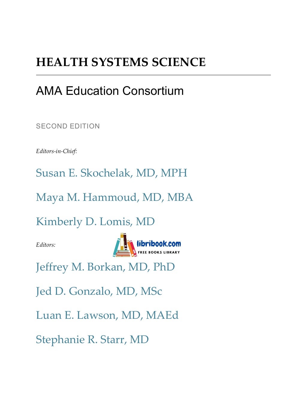 [libribook.com] Health Systems Science 2nd Edition.Pdf