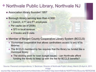 Public libraries and their budgets in 2010 | PPTX
