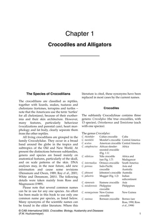 Libro crocodiles - biology, husbandry and diseases | PDF