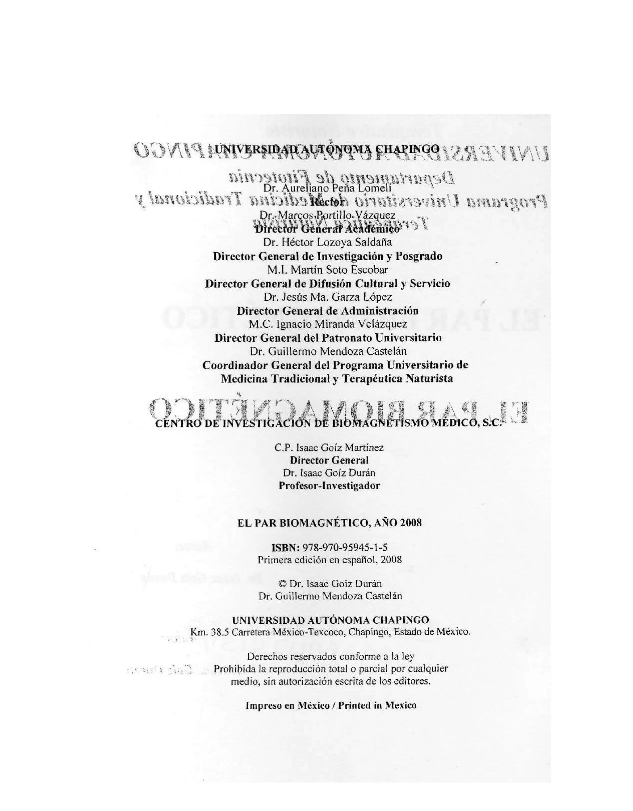 Libro Dr. Goiz - El par biomagnetico | PDF