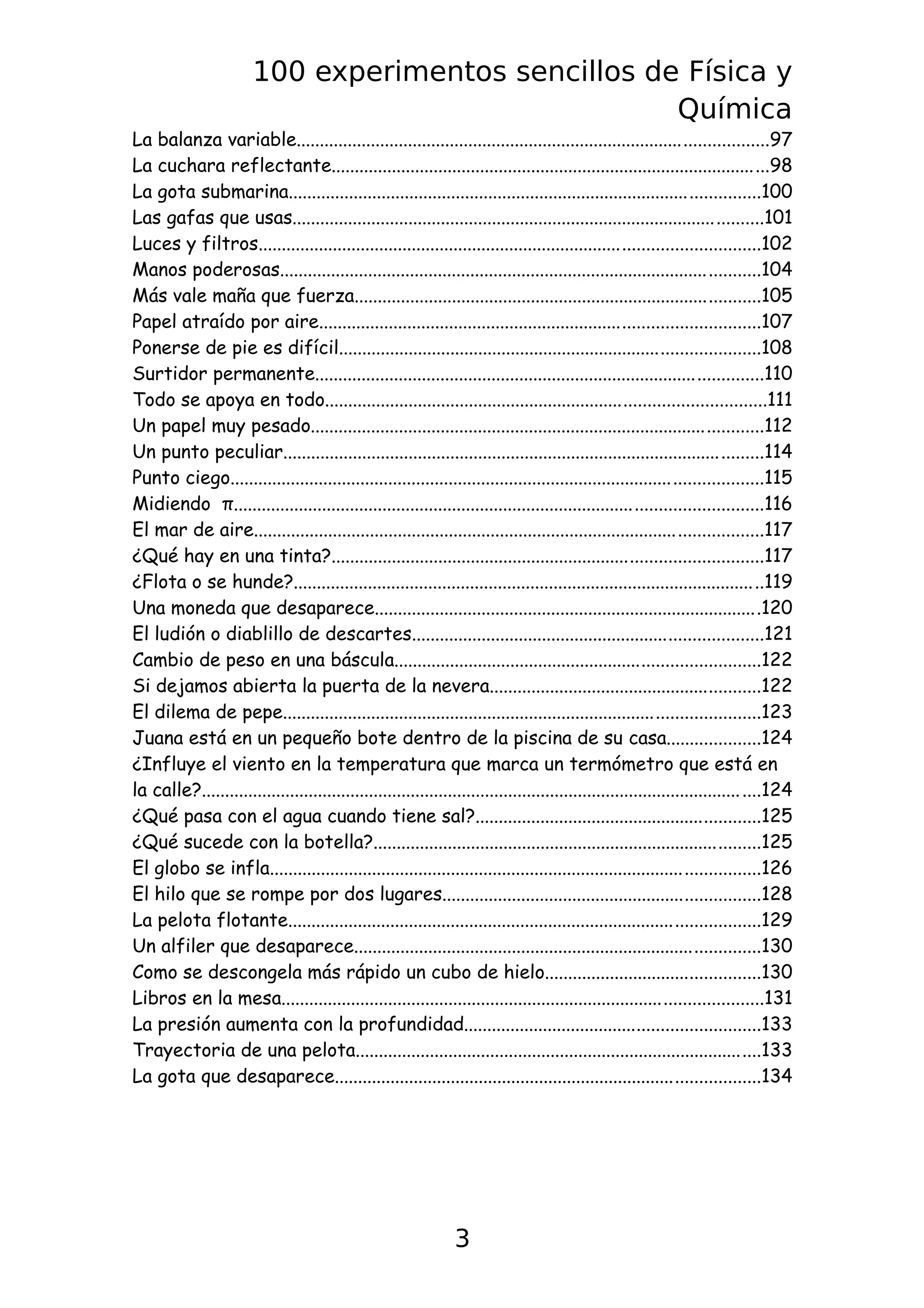 Libro 100 experimentos sencillos fisica y quimica | PDF | Chemistry ...