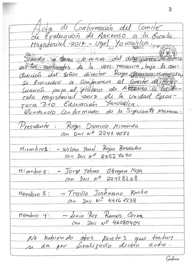 Libro de actas EJEMPLO