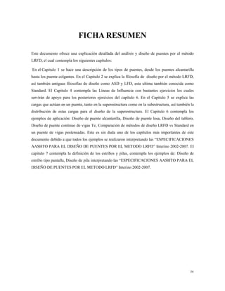 Análisis y diseño de Puentes por el método lRFD | PDF