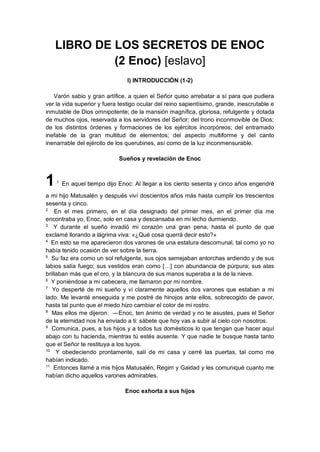 Libro de los secretos de Enoc o Enoc 2 | PDF