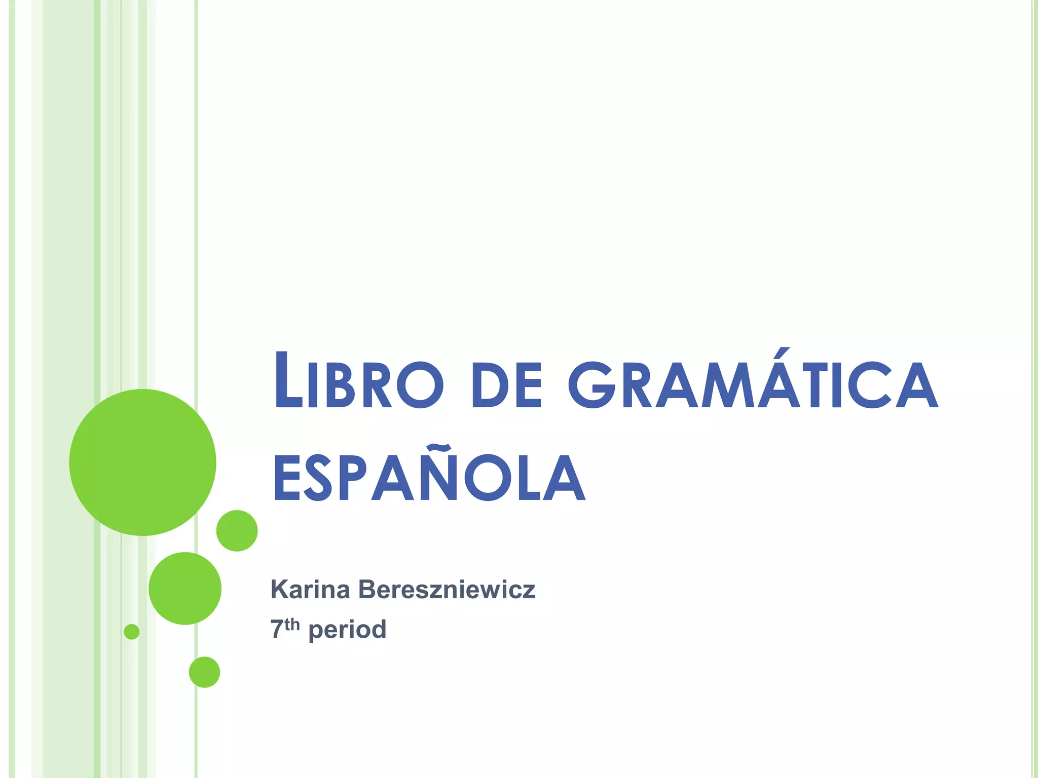 Libro de gramática española | PPTX