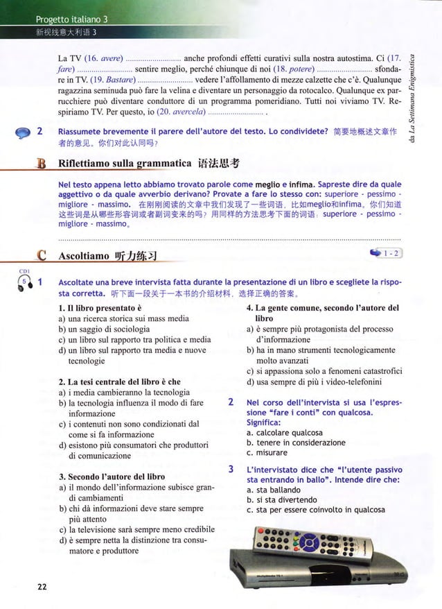 Nuovo progetto italiano 3 - Libro dello studente | PDF