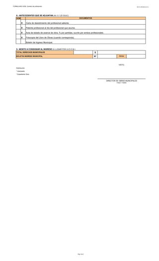 Cambio de Arquitecto Patrocinante Viña del Mar | PDF