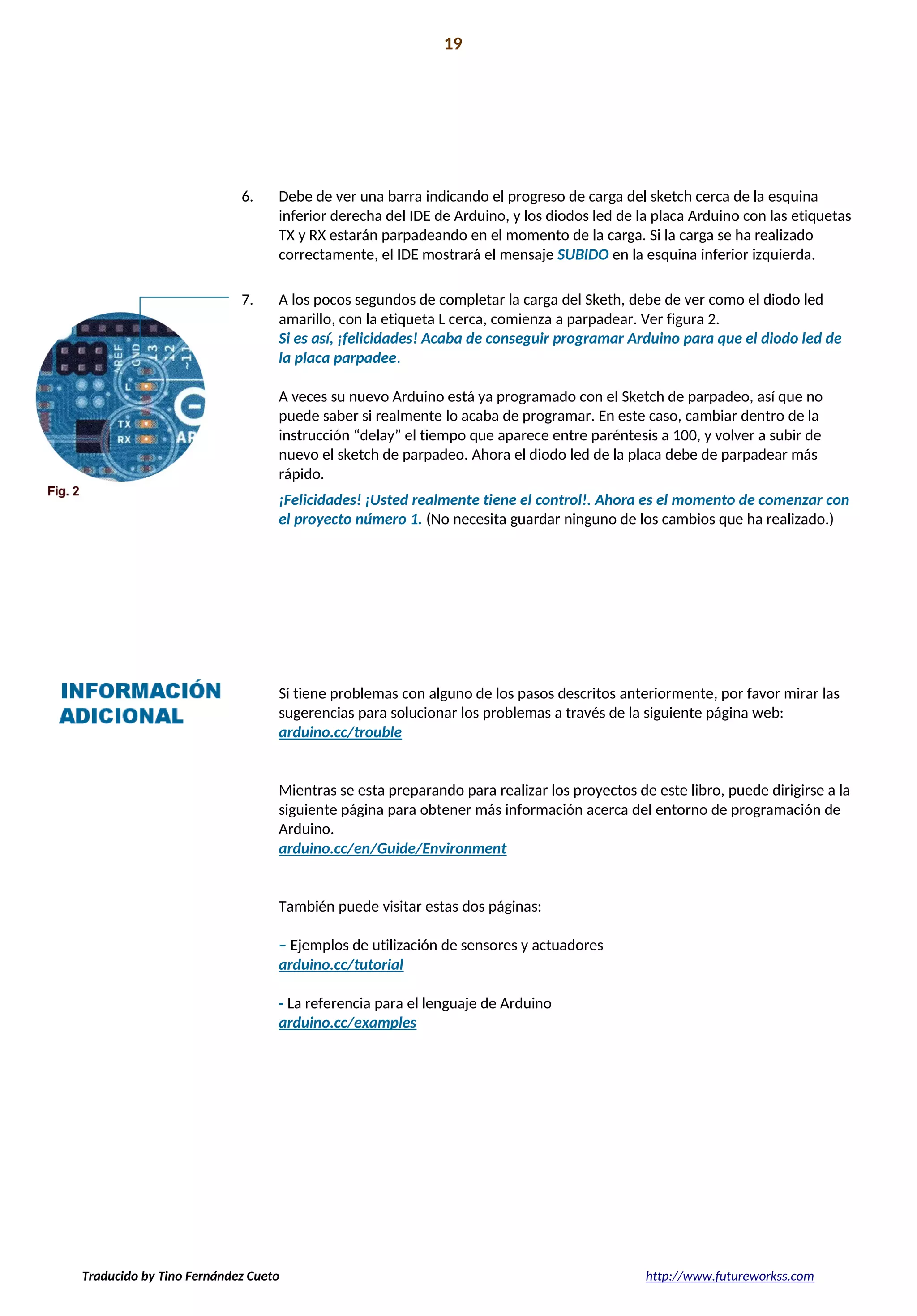 Libro de proyectos del kit oficial de Arduino en castellano completo ...