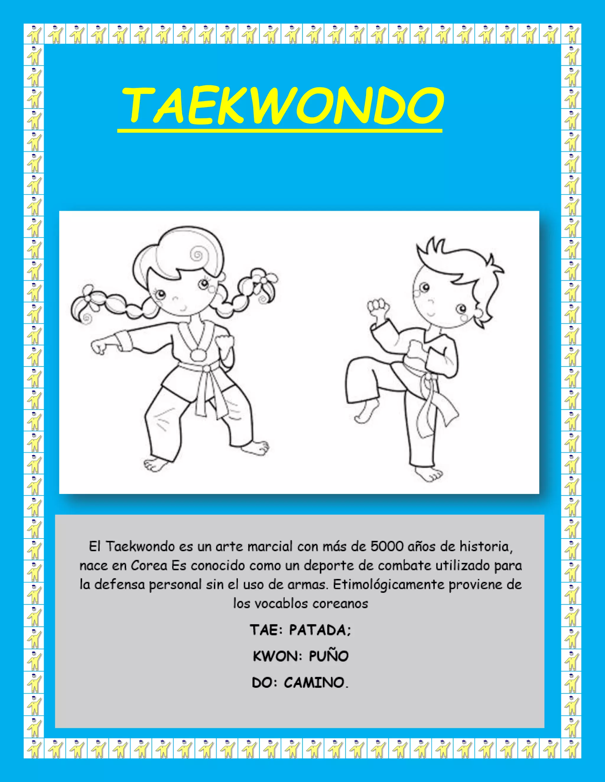 Libro didactico para la enseñanza del taekwondo | DOCX