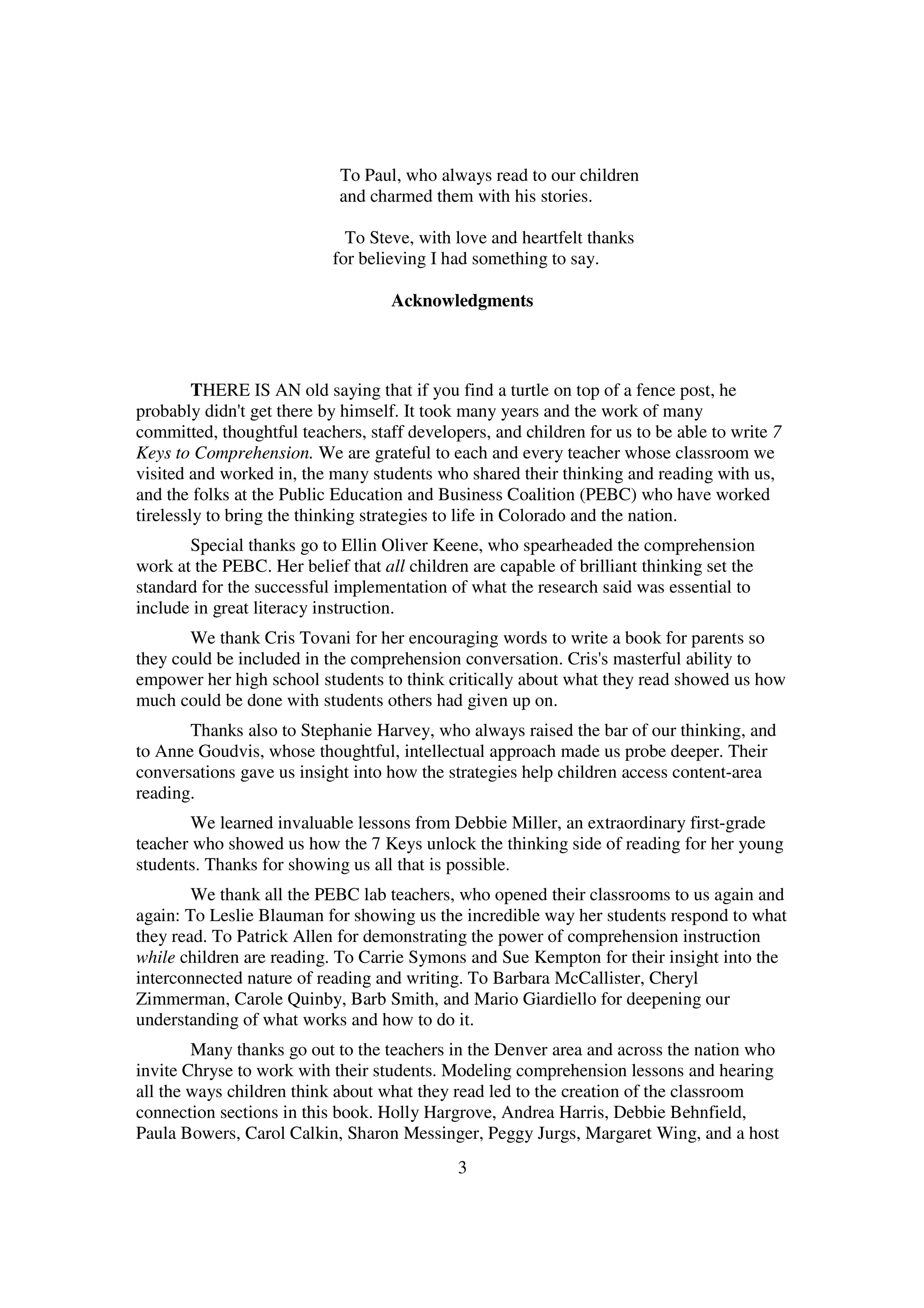 7 keys to comprehension - Susan Zimmermann and Anthony Hutchins | PDF