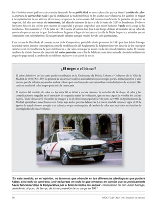 Radioteléfono taxi. Vocación de servicio | PDF