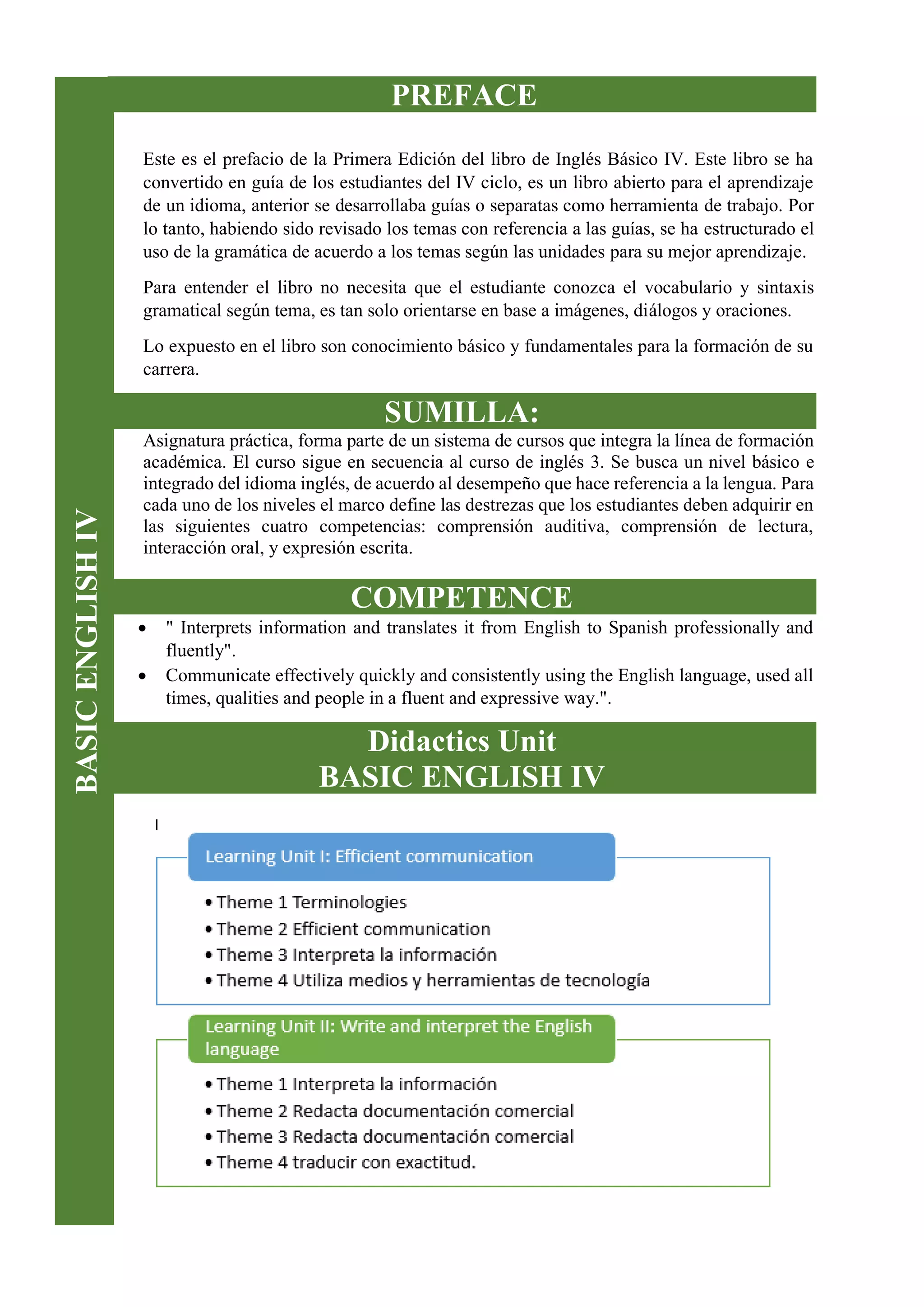 Libro ingles basico iv | PDF