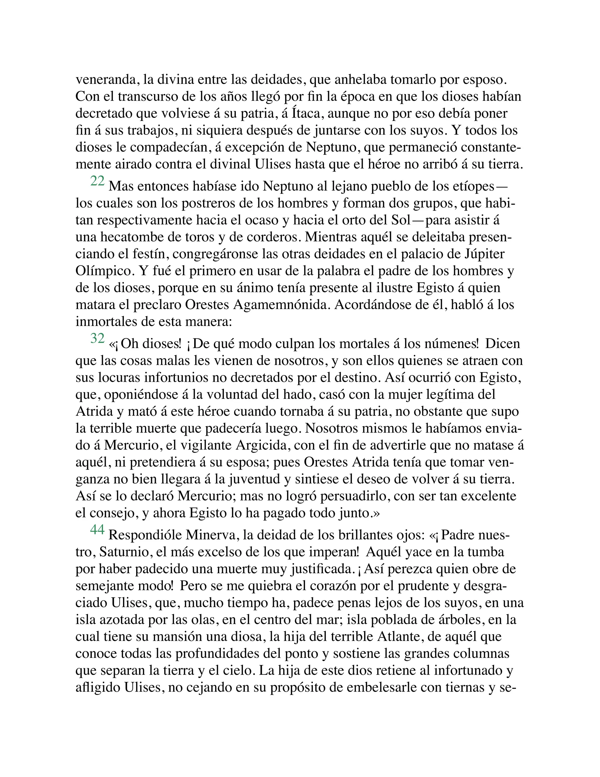 Libro La Odisea Homero, poema griego épico | PDF