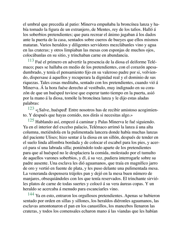 Libro La Odisea Homero, poema griego épico | PDF