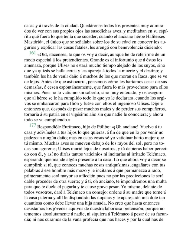 Libro La Odisea Homero, poema griego épico | PDF