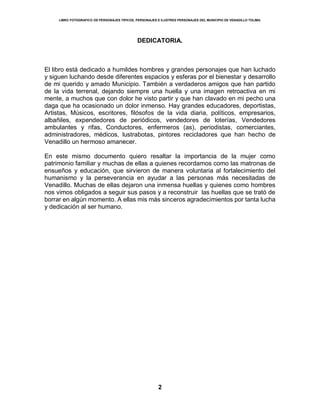 LIBRO PERSONAJES E ILUSTRES PERSONAJES DEL MUNICIPIO DE VENADILLO ...