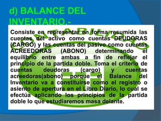Libros, inventarios y balances | PPTX