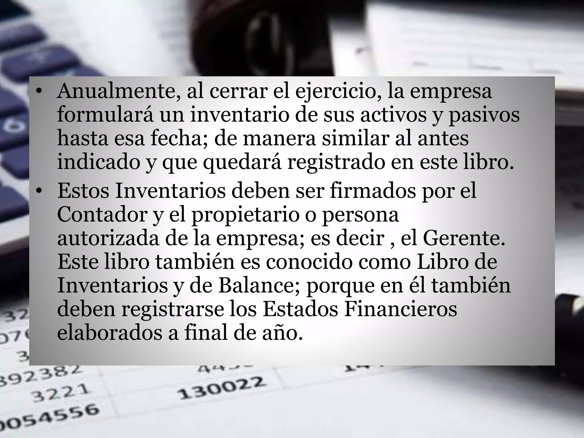 El Libro de Inventarios | PPTX