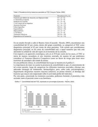 Trastorno Obsesivo Compulsivo: Comorbilidad y Diagnóstico Diferencial | PDF